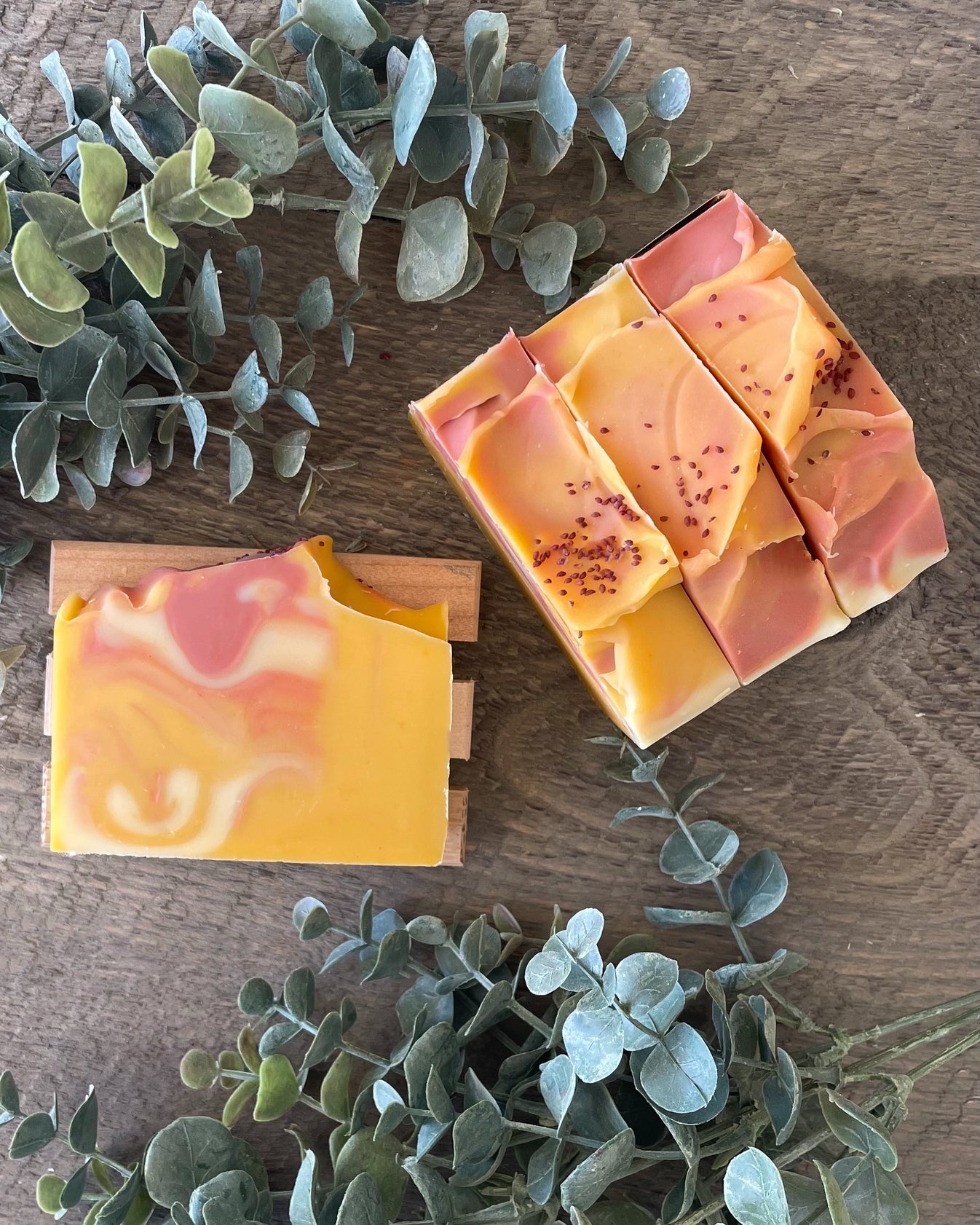 Sweet Orange Hibiscus Soap – Uplifting Citrus Clay Bar | Ashley Marie Soap